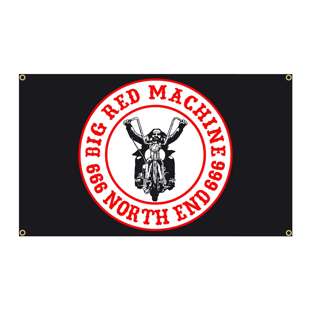 90x150cm Support 81 Motorcycle Club Big Red Machines Flag Polyester ...
