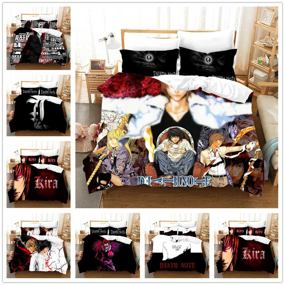 Death Note Anime Home Textile Pillow Case 3d Bed Linen Duvet Covers ...