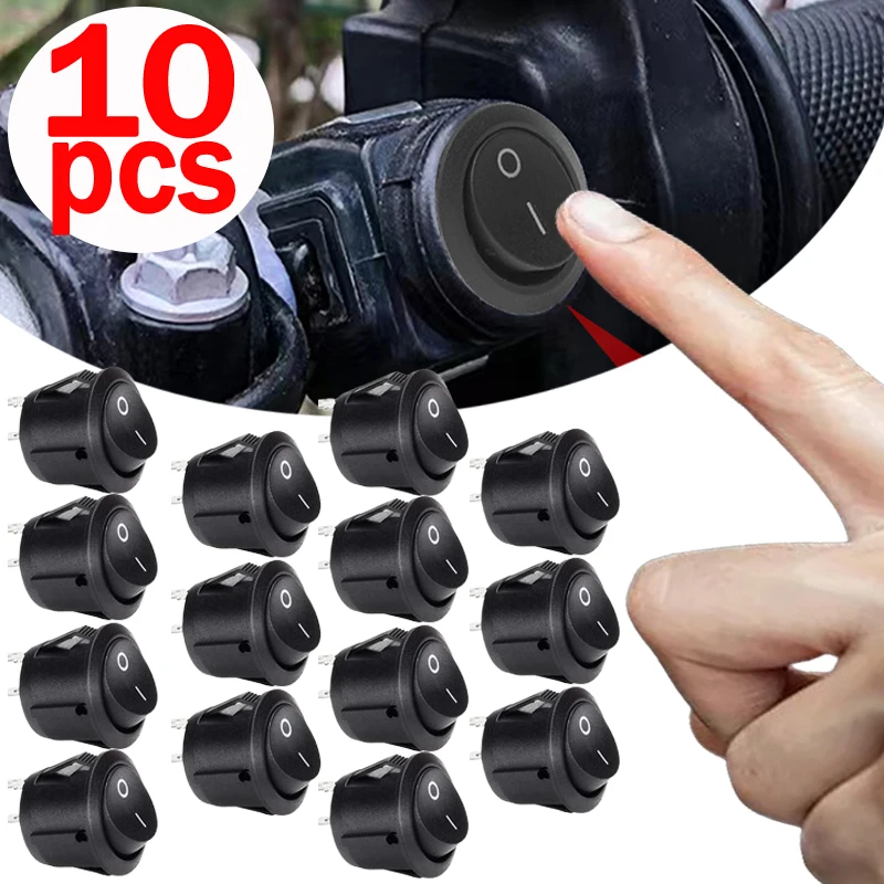 ON-OFF-Round-Rocker-Switch-MINI-Toggle-Switch-2-Pin-SPST-Push-Button ...