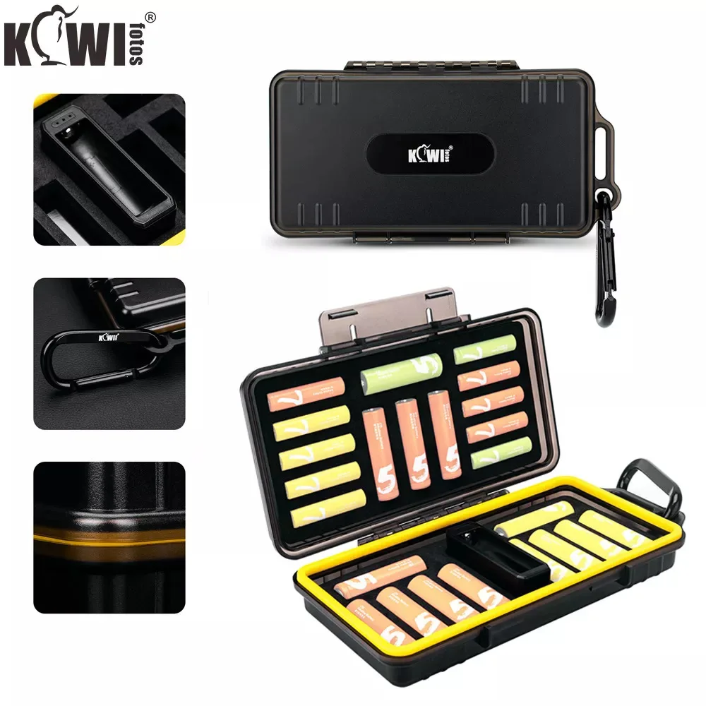 Waterproof Aa Aaa Battery Storage Durable Hard Case Holder Organizer ...