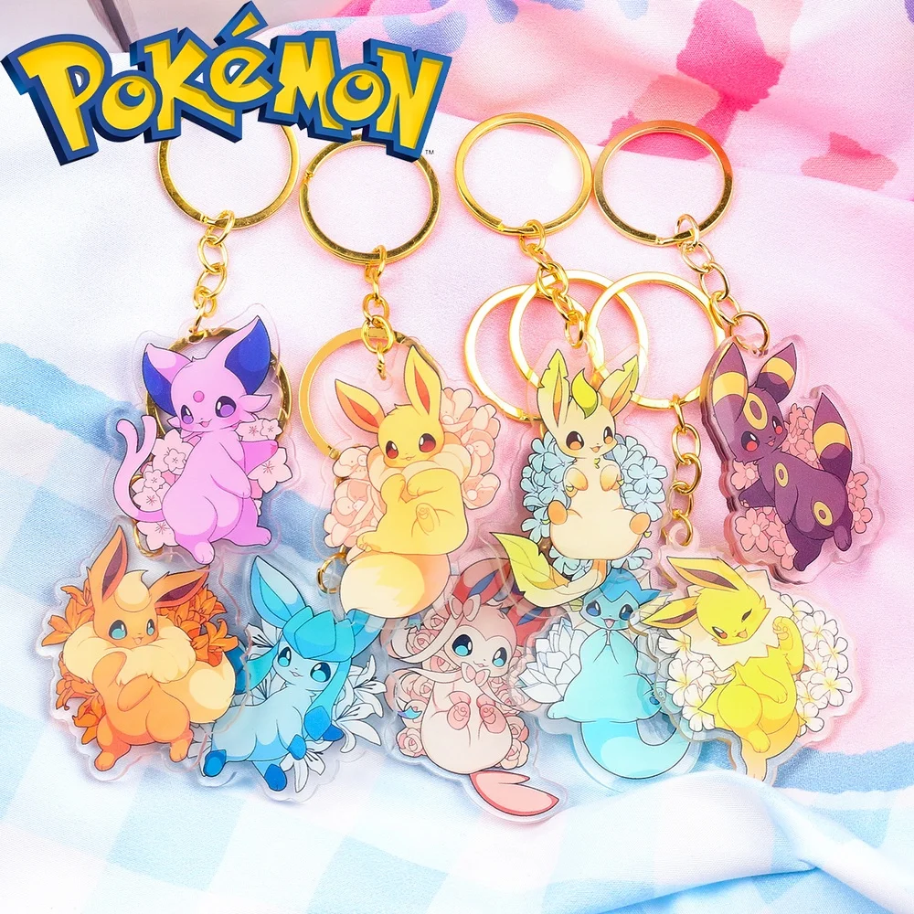 Pokémon Eevee Acrylic Keychain - A cute cartoon pendant that helps you ...