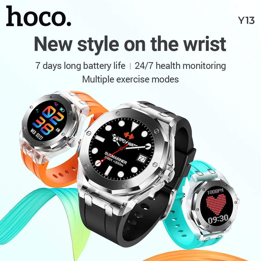 HOCO-reloj-inteligente-Y13-para-hombre-accesorio-de-pulsera-de-acero ...