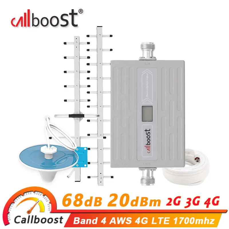 Callboost 4g sinal impulsionador aws 1700 celular amplificador 4g rede de telefone celular para ...