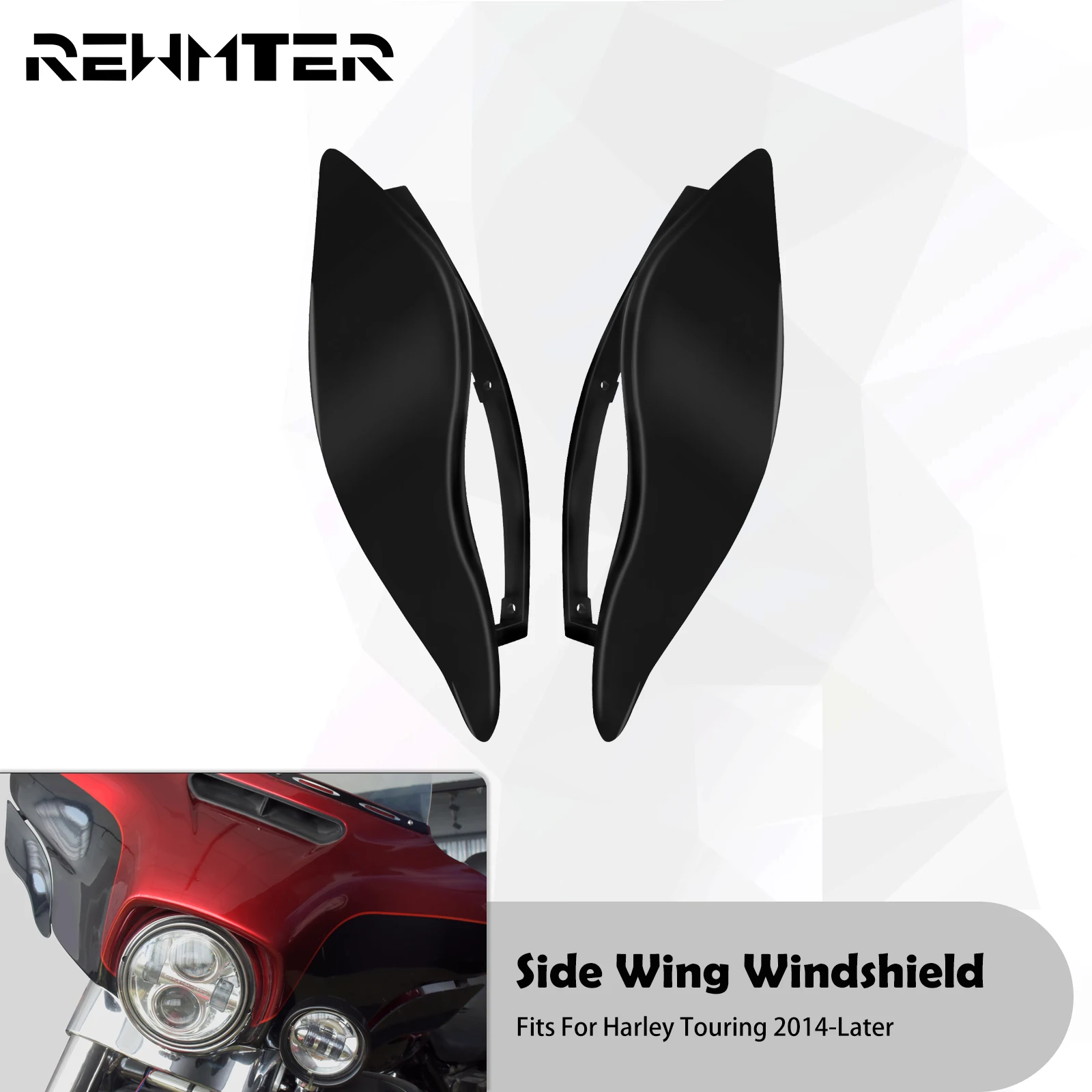 Motorcycle-Adjustable-Side-Wing-Windshield-Windscreens-Heat-Air ...