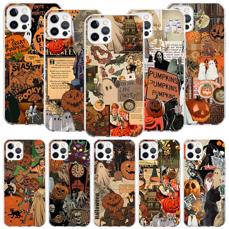 October-Fall-Halloween-Spooky-Pumpkin-Phone-Case-For-iPhone-11-12-13-14 ...