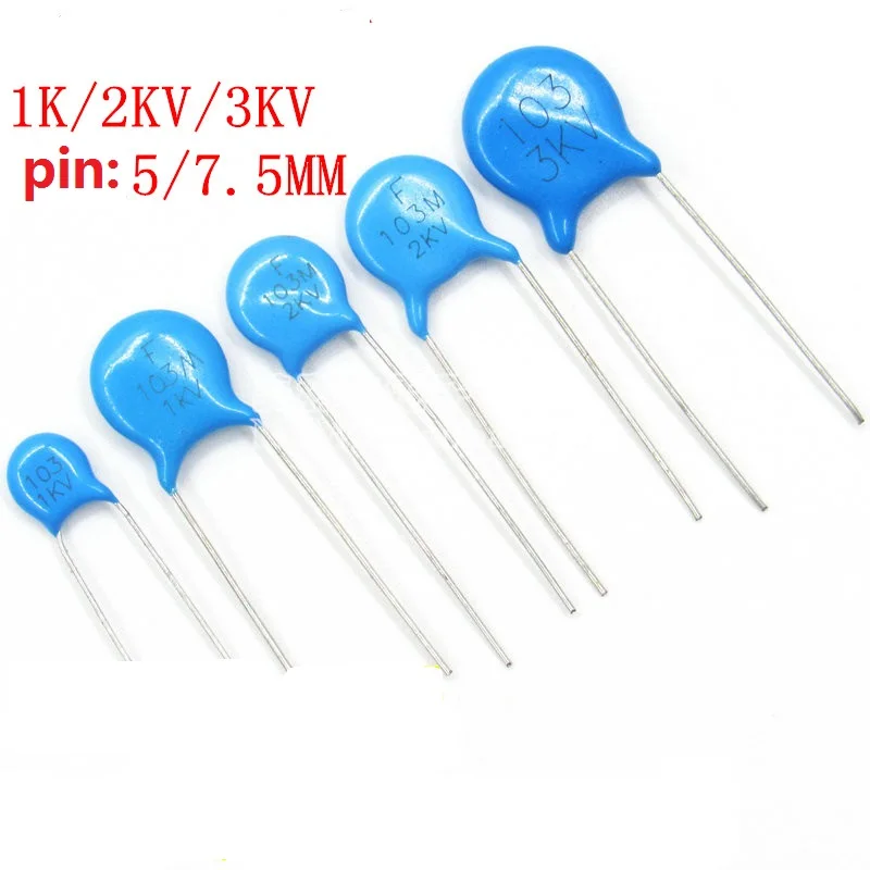 20PCS High Voltage Ceramic Capacitor 3KV 2KV 1KV 5p 10P 15P 20P 22P 27P 30P 47P 56P 100P 220P ...