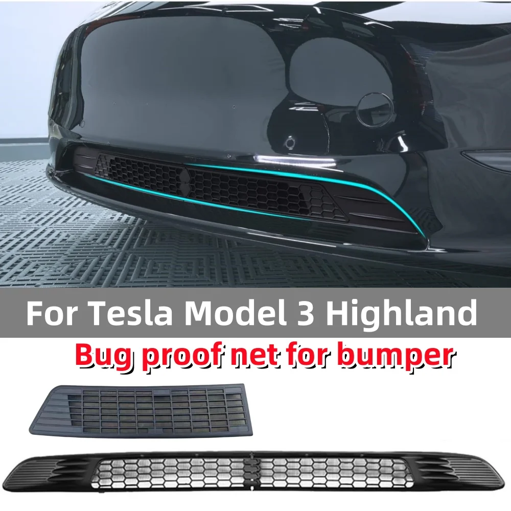 For-Tesla-Model-3-Highland-2024-Lower-Bumper-Anti-Insect-Net-Anti-Dust ...