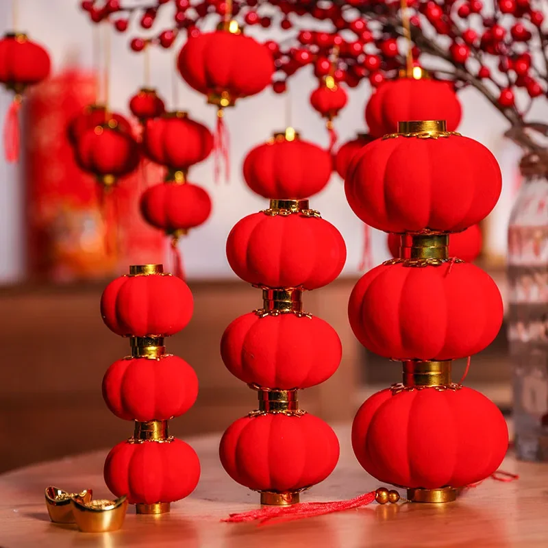 20/30pcs Round Chinese Red Lanterns Gift DIY Chinese Wedding Mini ...