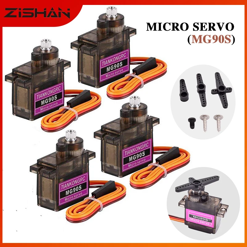 1-20Pcs SG90 Mini Micro Servo MG90S Metal Gear RC Digital Micro Servo ...