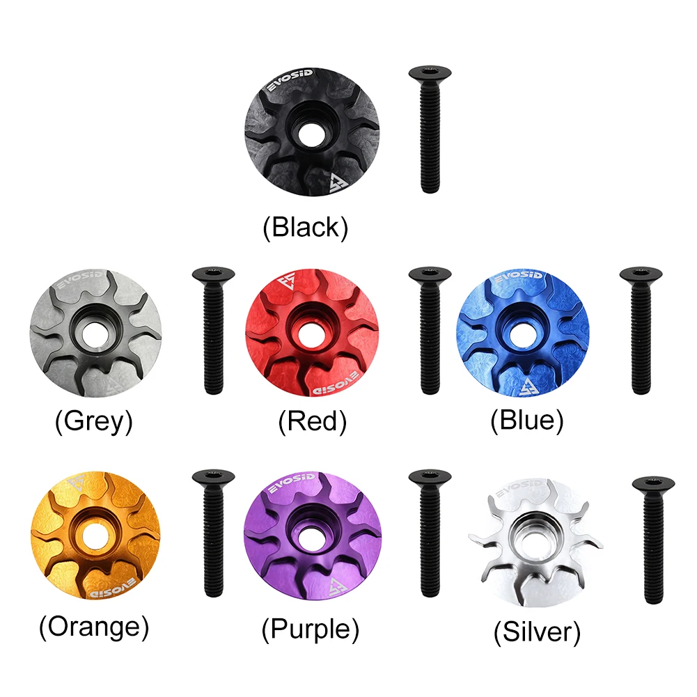 MTB Road Bike Stem Headset Top Cap Cover with Screw Bike Stem Cover ...