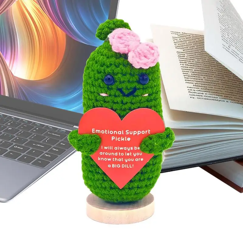 Handmade-Emotional-Support-Pickle-doll-Cute-Positive-Pickle-Crochet ...