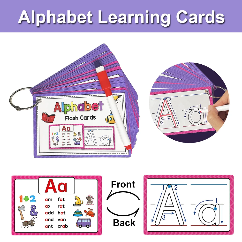 Montessori-Alphabet-Letter-A-Z-Learning-Cards-English-Vocabulary-Words ...