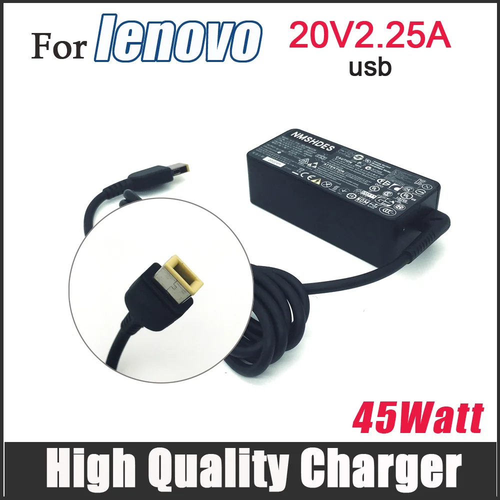 Genuine 45W 20V 2.25A Slim Tip Charger for Lenovo ThinkPad E440 E450 ...