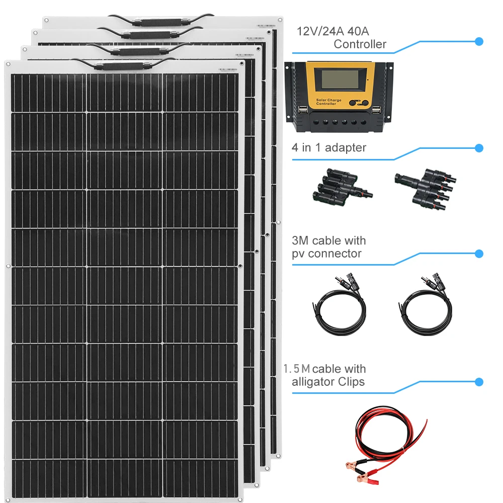 Solar-panel-kit-Flexible-Module-18V-120W-240w-360w-480w-600w-720w-12V ...