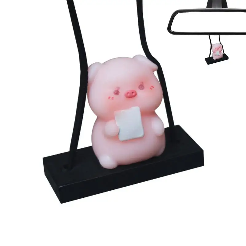 Swing-Pig-Animal-Car-Interior-Accessories-Cute-Lucky-Swinging-Pig-Car ...