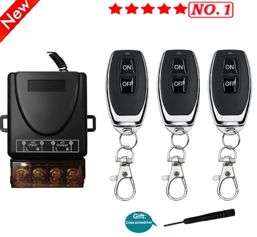 433Mhz-Wireless-Remote-Control-Switch-AC-220V-RF-Relay-Receiver-with-On ...