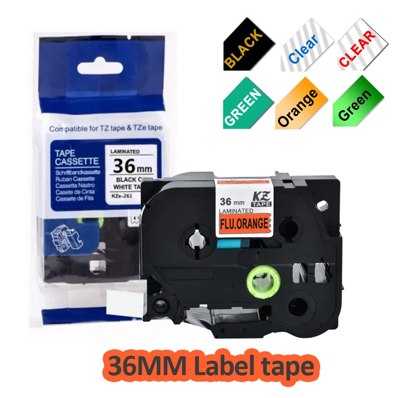 1PCS-36mm-Label-for-Brother-TZ261-TZe-White-Tape-Laminated-Cassette ...