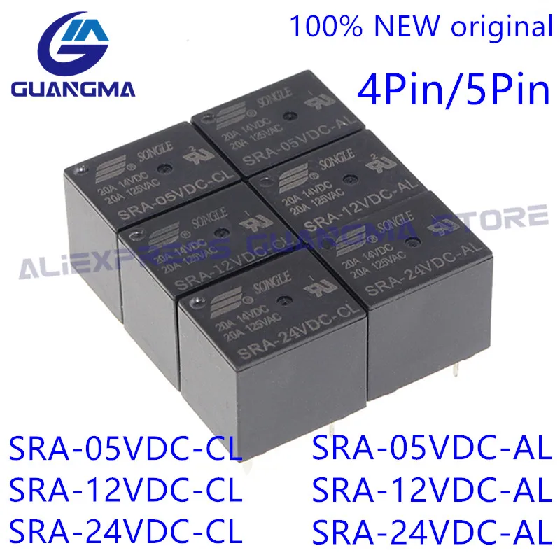 10pcs SRA-05VDC 12VDC 24VDC -AL -CL SRA-05VDC-CL SRA-24VDC-AL 4Pin 5Pin ...