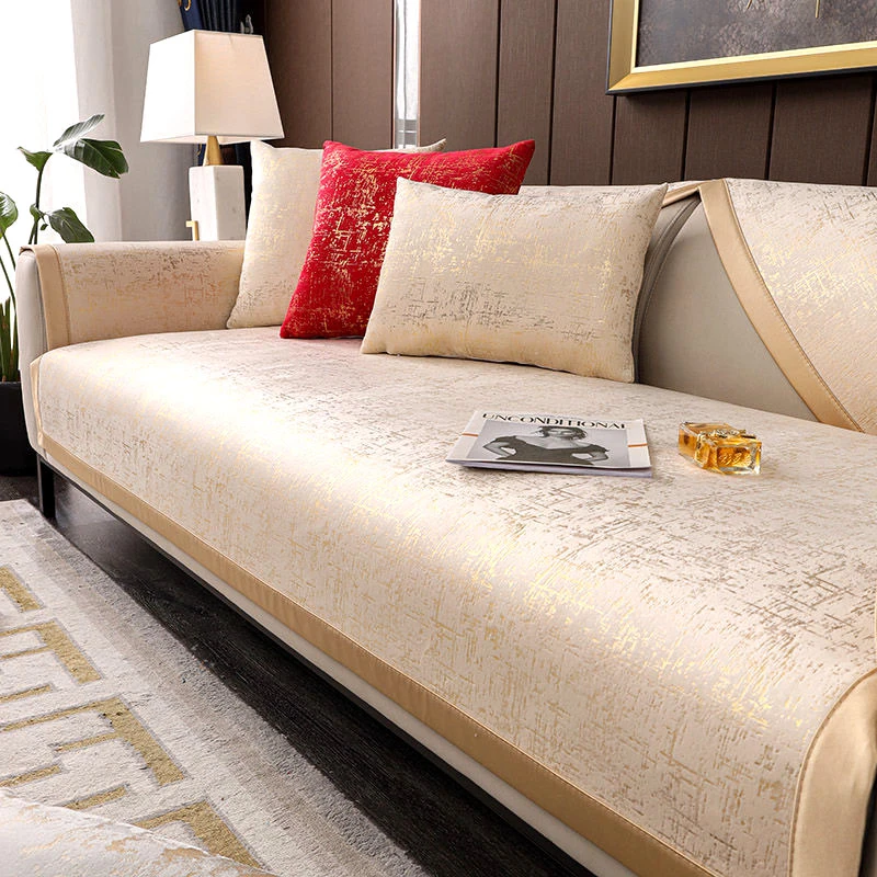 Luxury Gold Satin Bound Edging Sofa Cushions Modern Currency Non-slip ...
