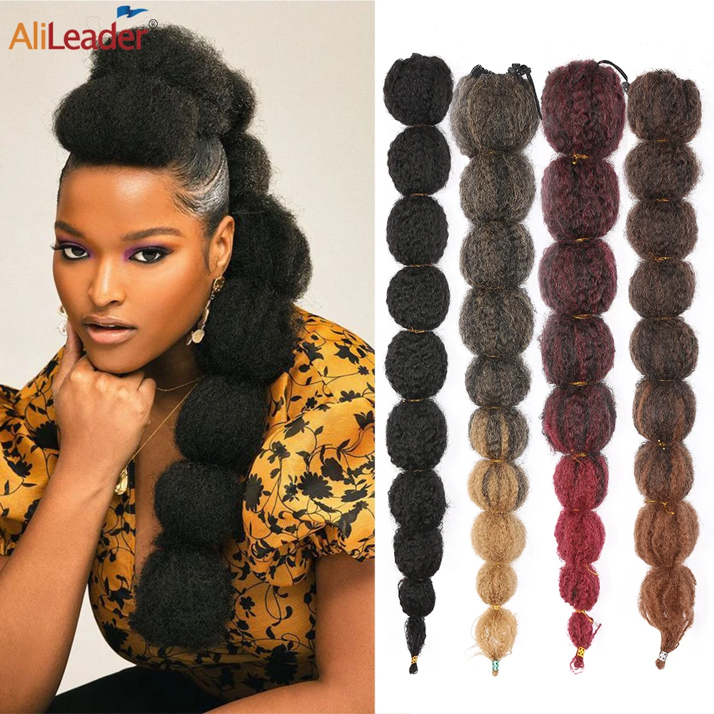 Fashion-Bubble-Ponytail-Afro-Curly-Ponytails-Synthetic-False-Tail-For ...