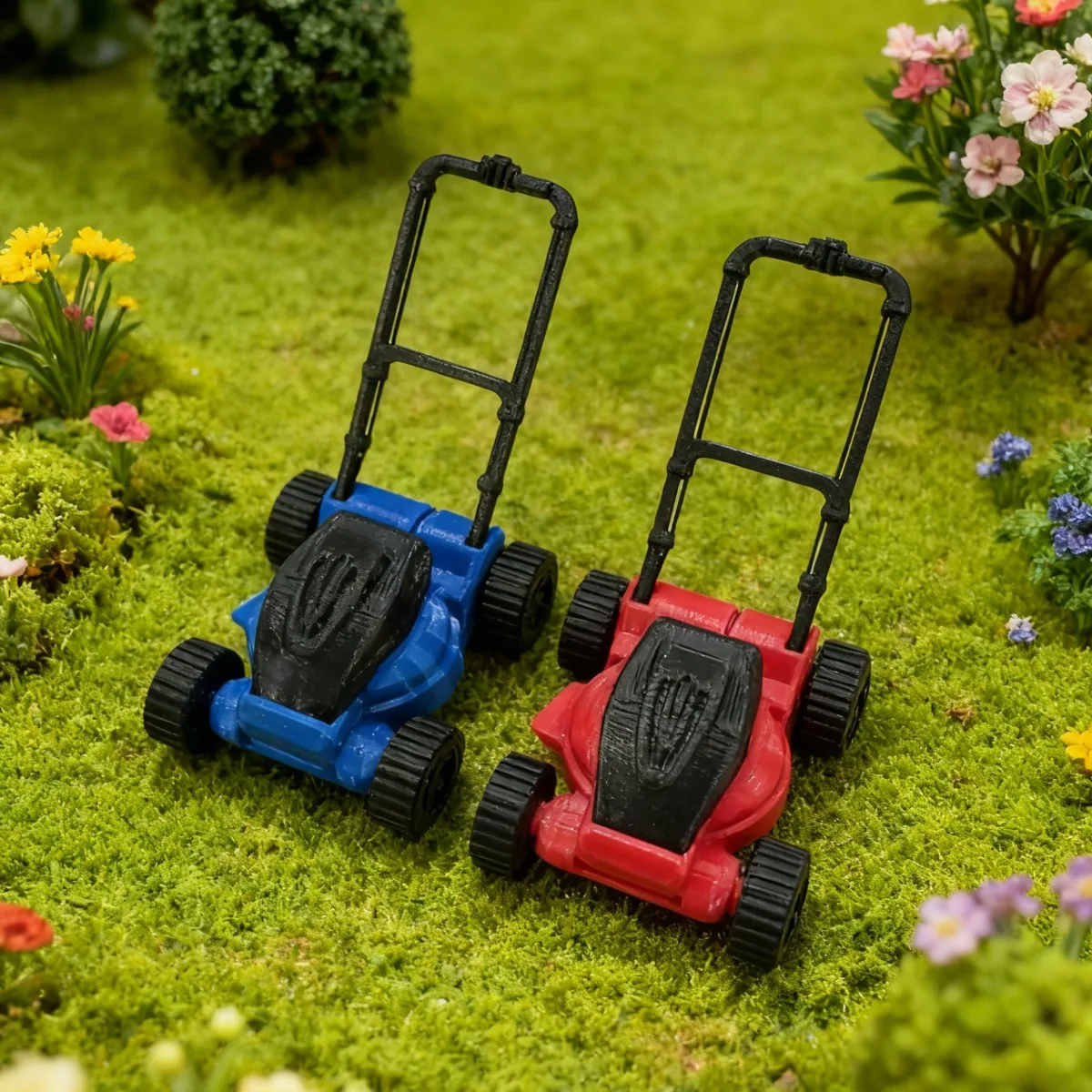 Dollhouse Lawn Mower Miniature Lawn Mower Toy Figurine Realistic Garden ...
