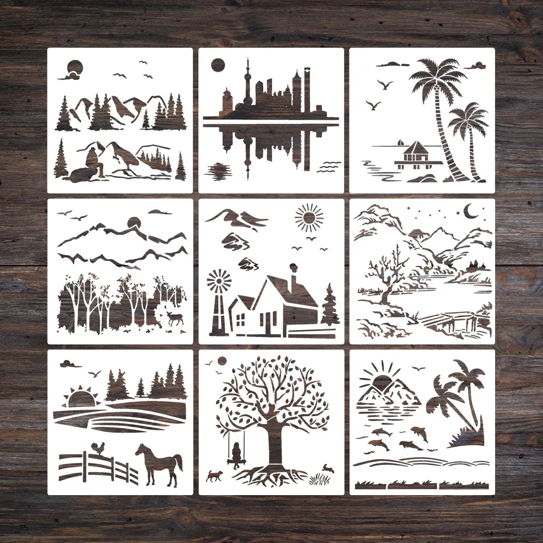 Beach Stencils For Walls