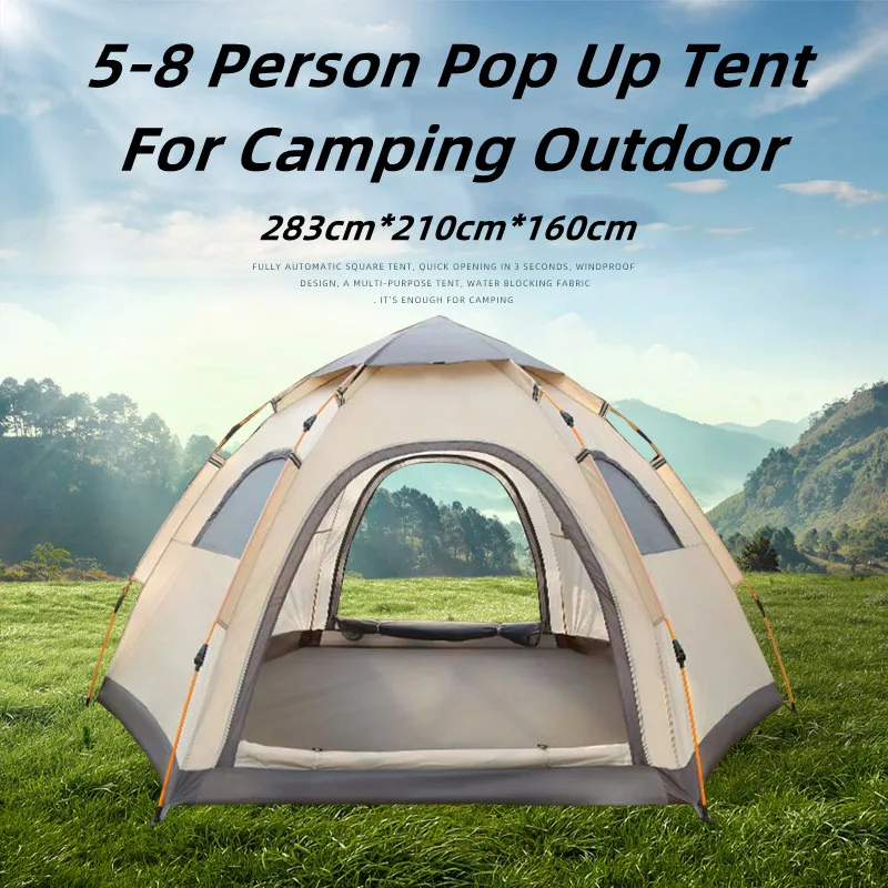 5-8-Person-Pop-Up-Tent-for-Camping-Outdoor-Dome-Tent-Automatic-Easy ...