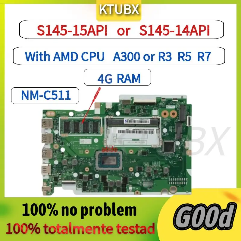 NMC511-For-Lenovo-Ideapad-S145-15API-S145-14AP-Laptop-Motherboard-W-R3 ...