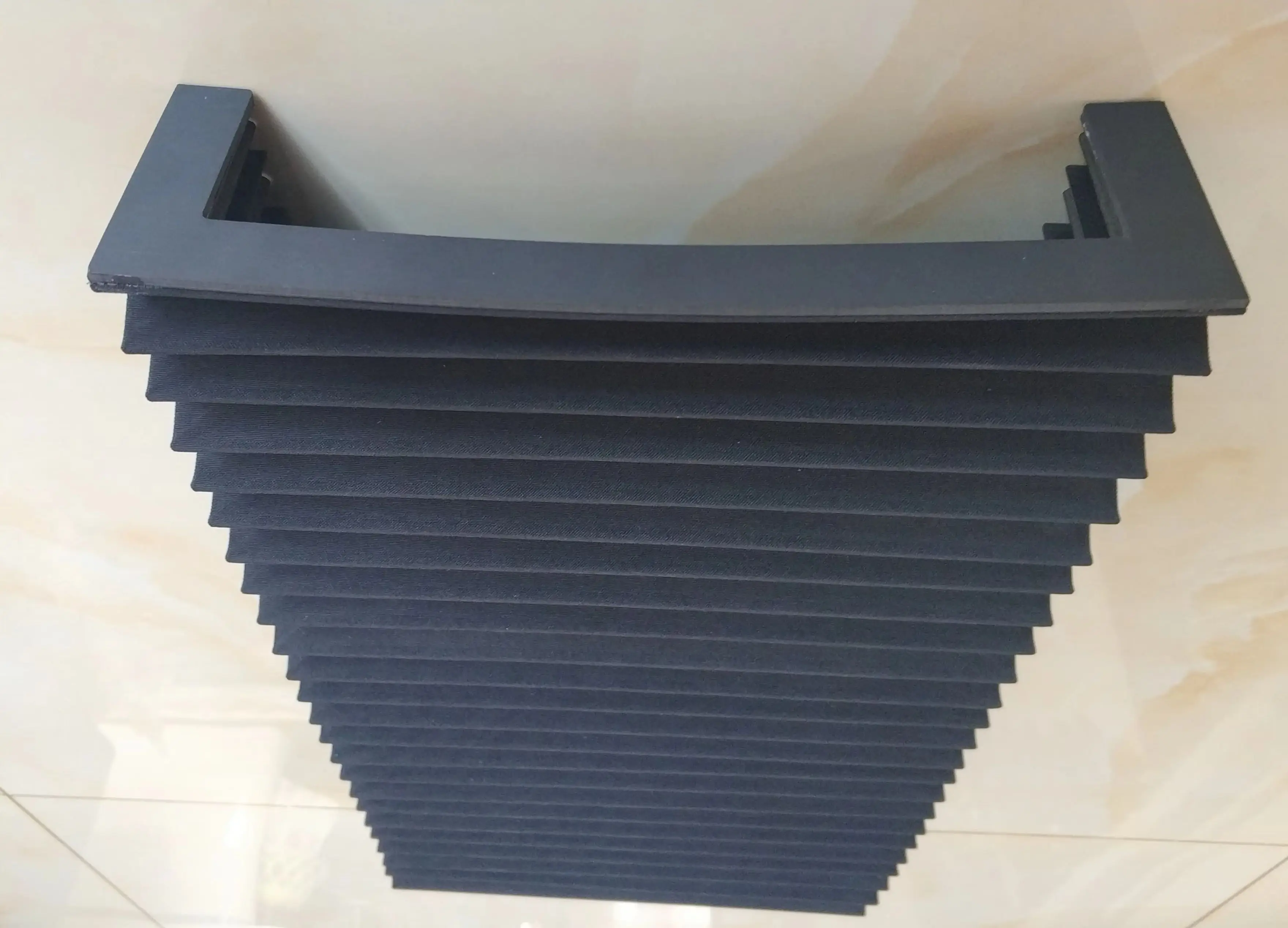 T12 fire proof nylon protection bellow for cnc machine, 390.80 mm x 58 ...