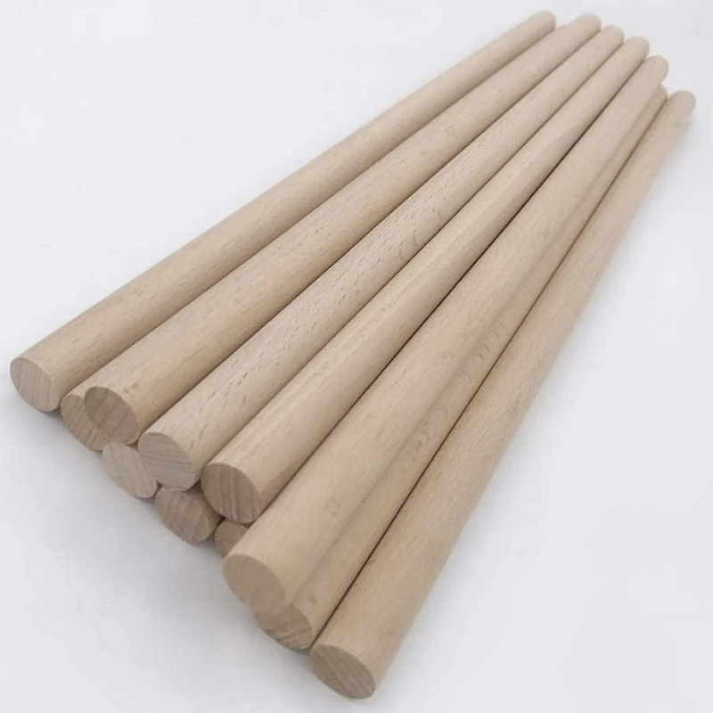10Pcs-Round-Stick-30CM-Long-Beech-Wooden-Round-Stick-DIY-Wood-Handmade ...
