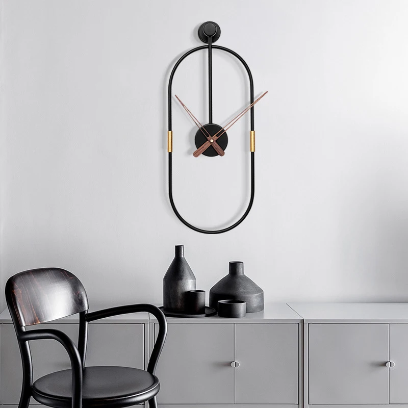Creative-Metal-Wall-Clock-Modern-Design-Minimalist-Style-Iron-Art-Wall ...