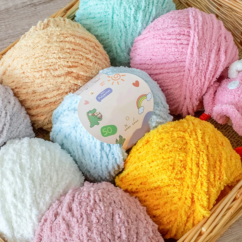 50g-Ball-Short-Cashmere-Plush-Yarn-Soft-Fluffy-Wool-Threads-DIY-Hand ...