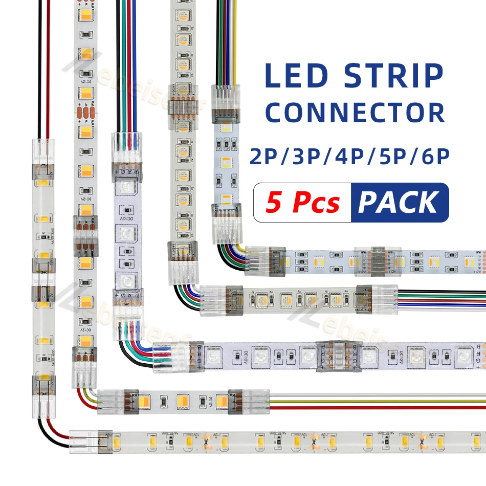 8mm-10mm-2Pin-3Pin-4Pin-5Pin-6Pin-12mm-IP20-IP65-LED-Strip-to-Strips-or ...
