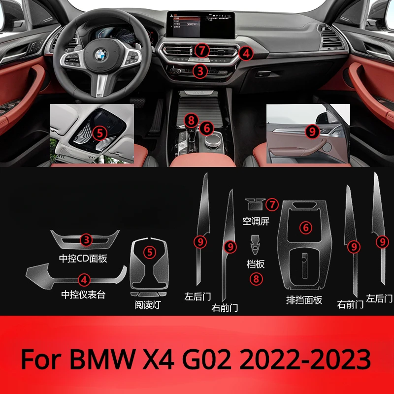 Para-bmw-x4-g02-2023-2018-acess-rios-do-carro-interior-filme-fino ...