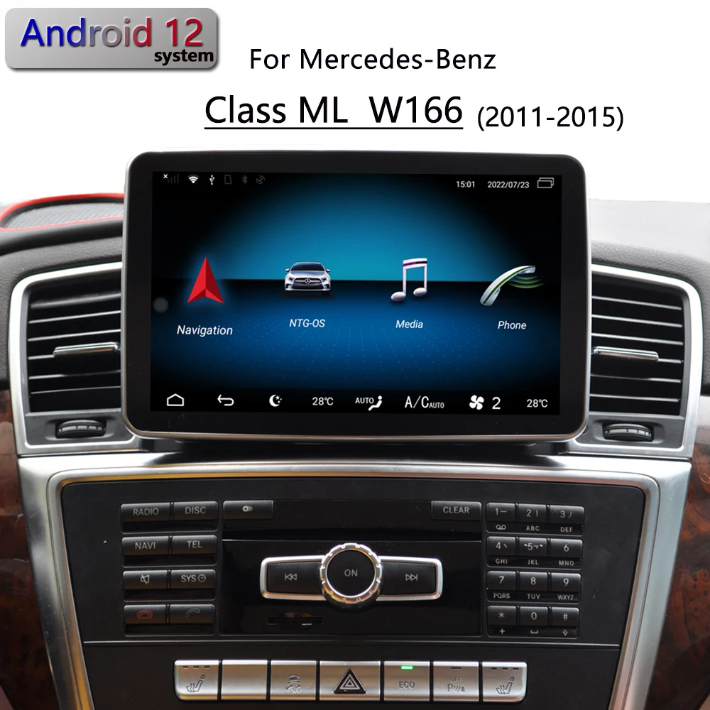 Android-12-For-Mercedes-Benz-Class-ML-W166-GL-X166-GL500-Car-Radio-GPS ...