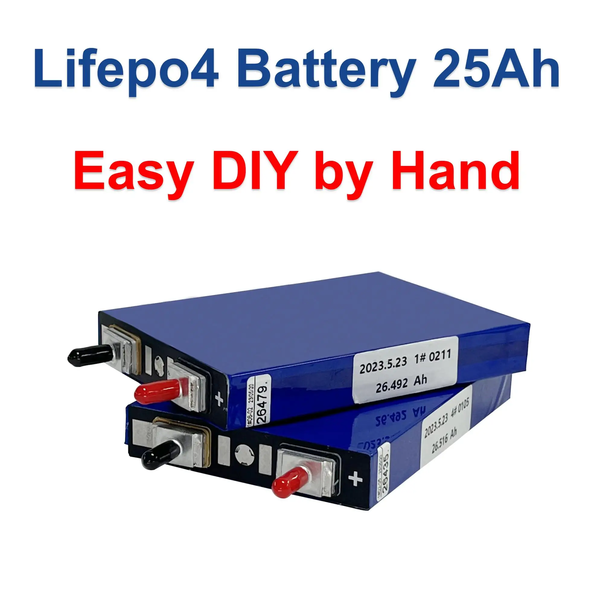 Cheap Factory Price 3.2V 25Ah LFP Battery with Stud Nuts BMS LiFePO4 ...