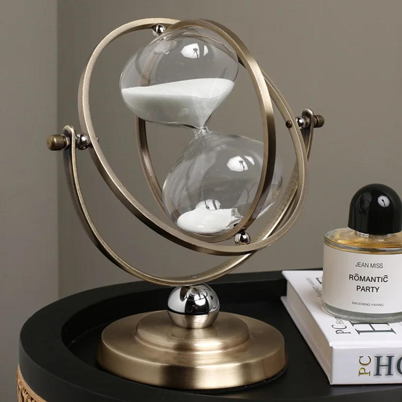 1-Hour-Hourglass-Globe-Timer-Brass-Sand-Clock-Vintage-Sandglass-Time ...