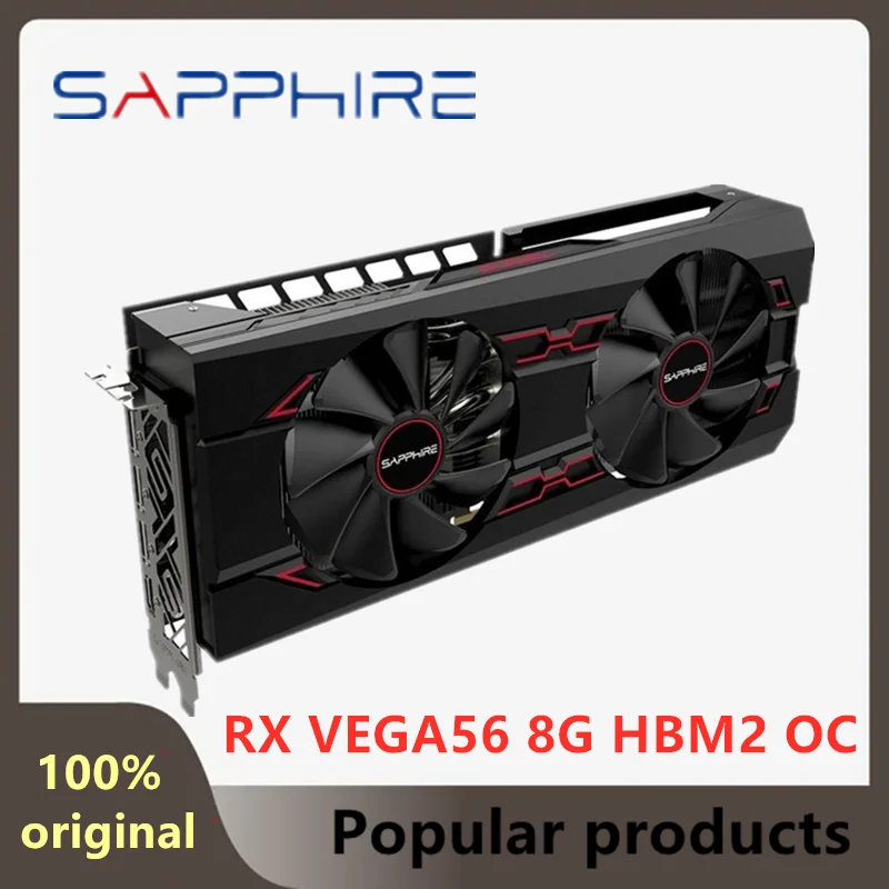 Sapphire RX VEGA 56 8G HBM2 OC Graphics Card GPU Radeon RX VEGA56 HBM2 Video Cards Desktop PC ...