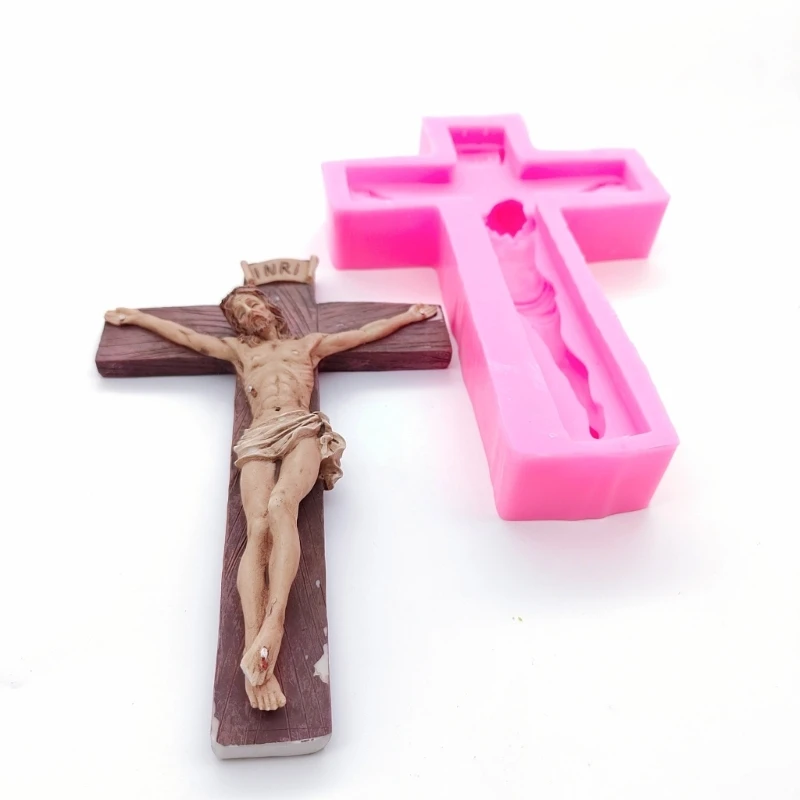 DIY-Crucifix-Silicone-Mold-Wall-Hanging-Cross-Pendant-Epoxy-Resin-Mold ...