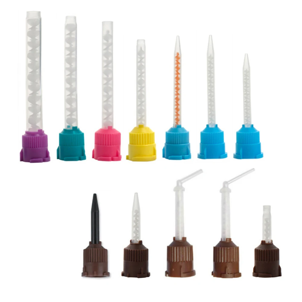 50Pc-Dental-Silicone-Rubber-Conveying-Mixing-Head-Disposable-Impression ...