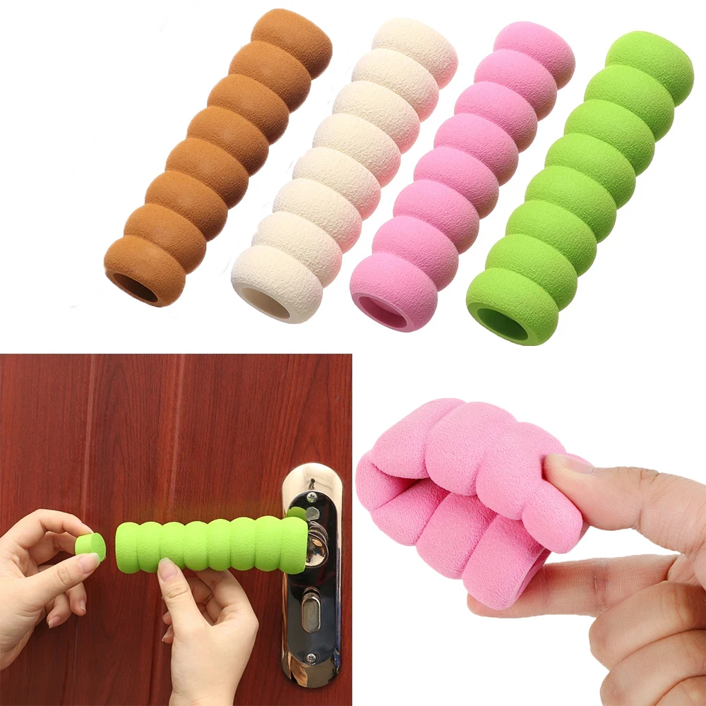 1-3PC-Soft-Spiral-Foam-Elastic-Door-Handle-Cover-Guard-Protector-Anti ...