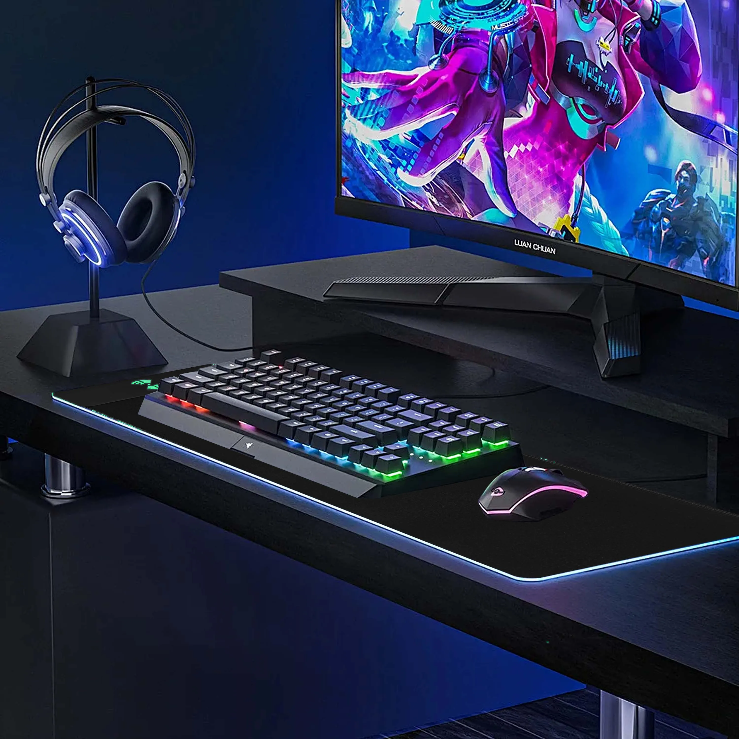 Large-size-RGB-mouse-pad-wireless-charging-glow-in-the-dark-mouse-pad ...