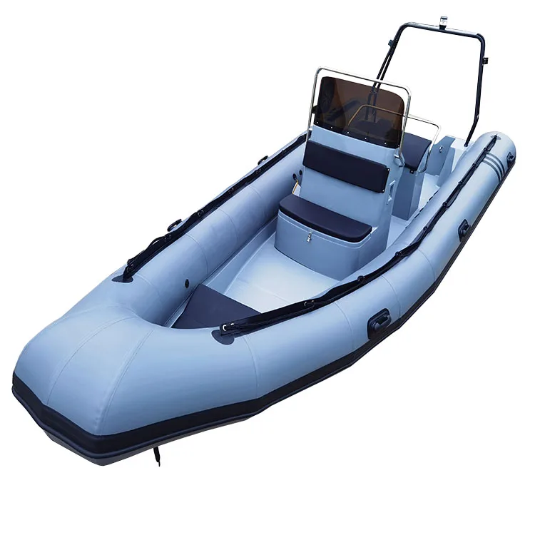 22ft-RIB-660-Fiberglass-Ocean-RIB-Inflatable-Boat-With-150hp-Outboard ...