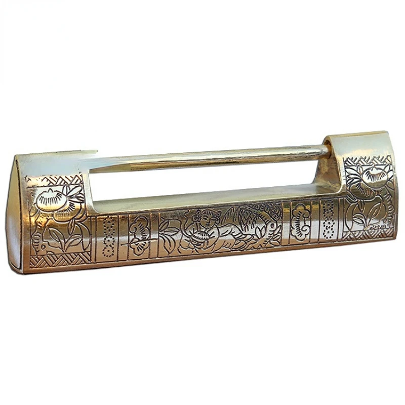 Old-style-padlock-Chinese-style-camphor-wood-box-lock-pure-copper ...