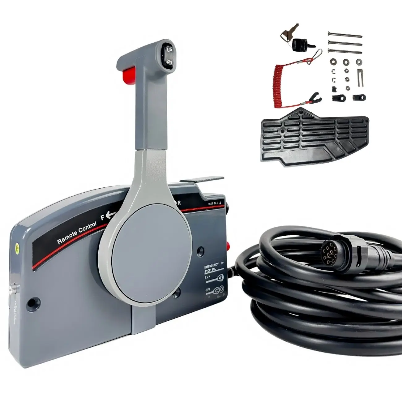 Outboard Remote Throttlecontrol Box 703-48205 For Yamaha Side/mnt Es W ...