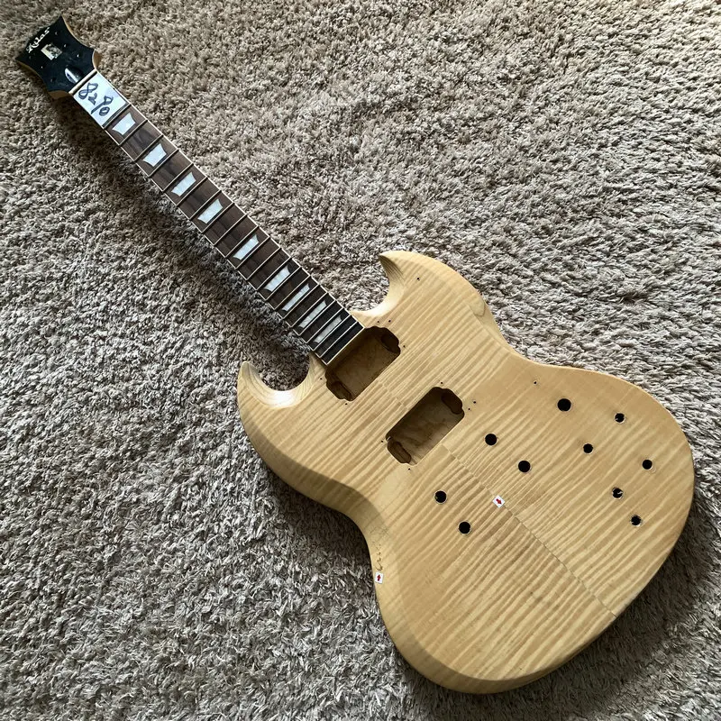 8290-Natural-Flamed-Maple-with-Solid-ASH-Electric-Guitar-Body-for-SG ...