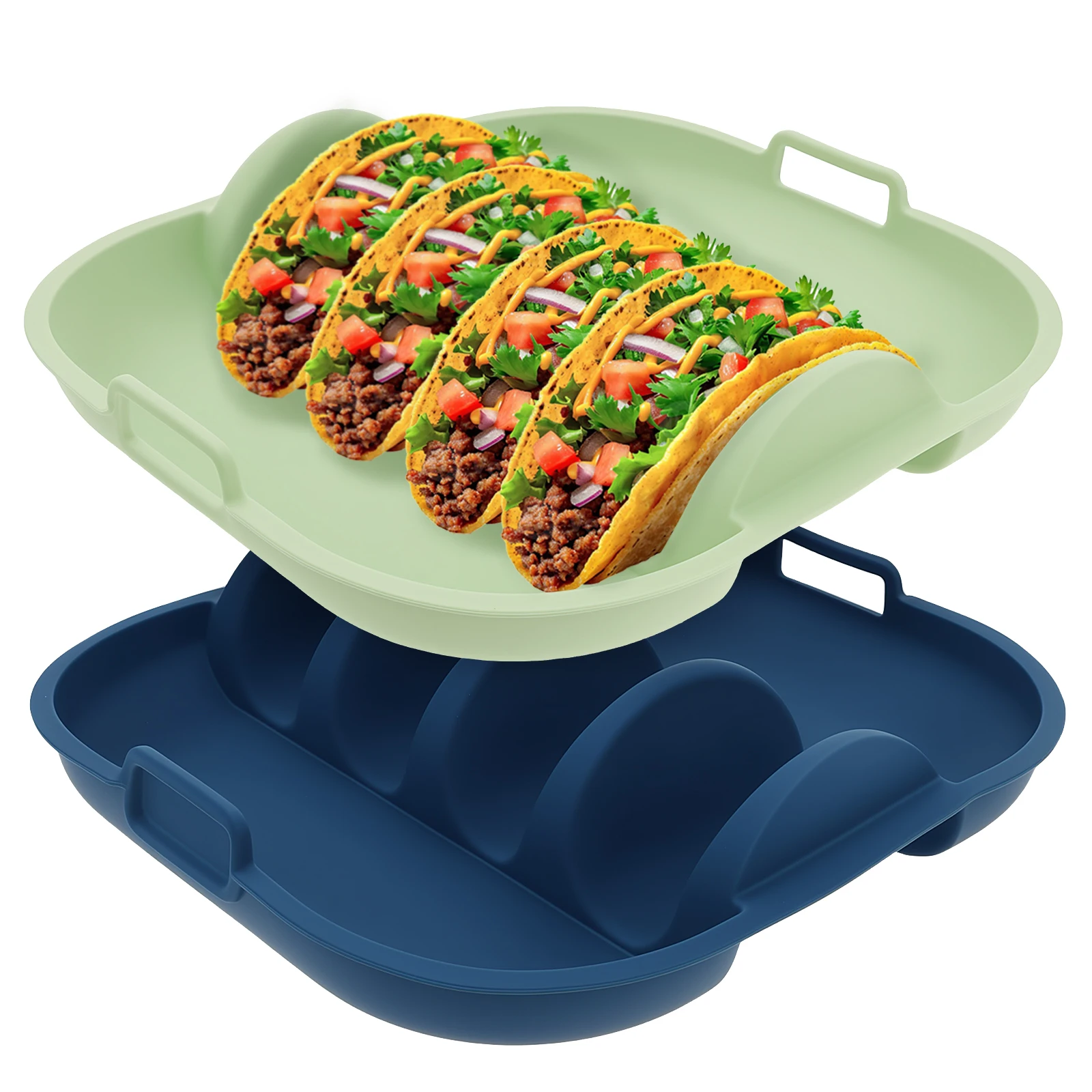 2Pcs Taco Holder Mexican Pancake Rack Corn Tortilla Stand with Divider ...