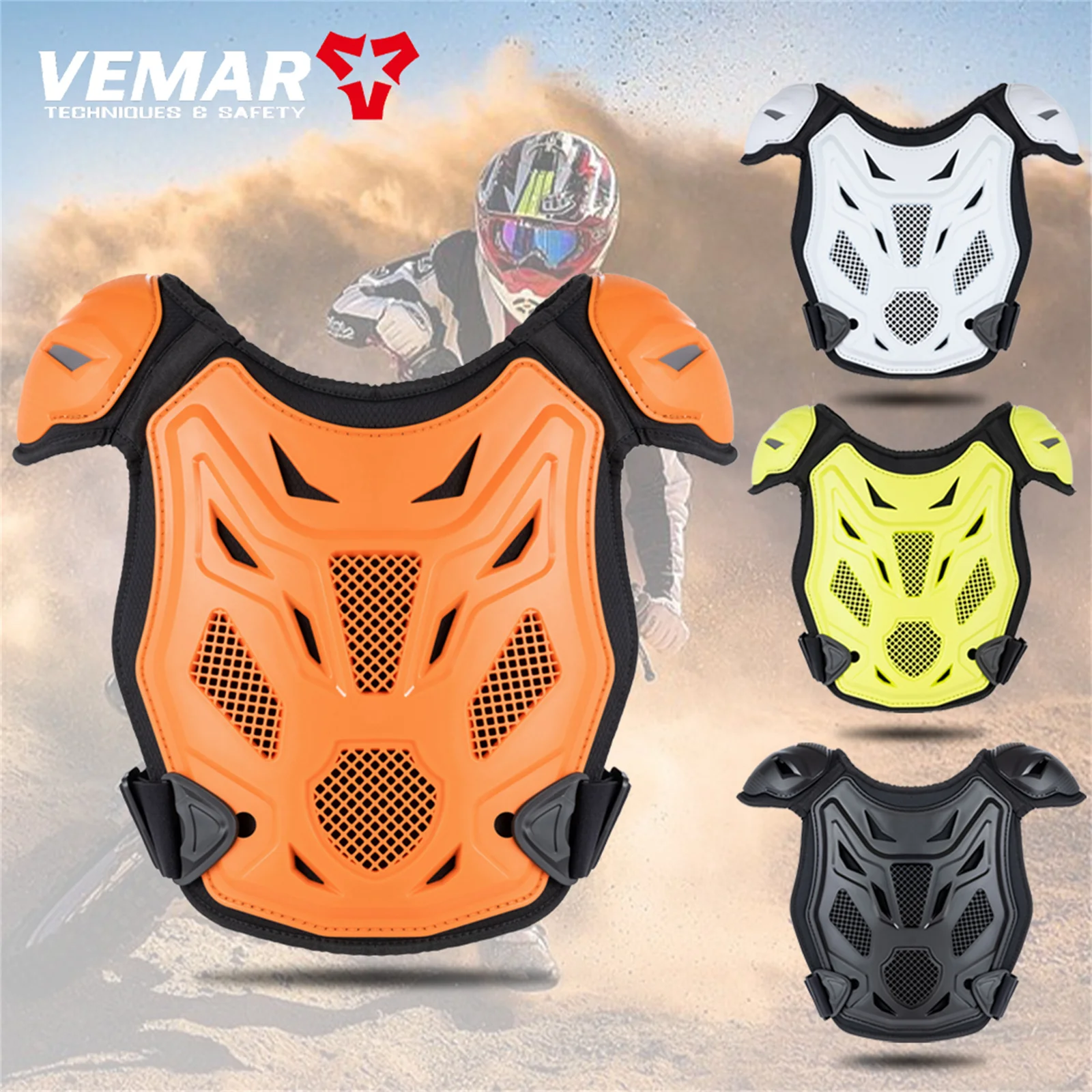 Children-Motorcycle-Riding-Body-Armor-Vest-Kids-Motocross-Back-Chest ...