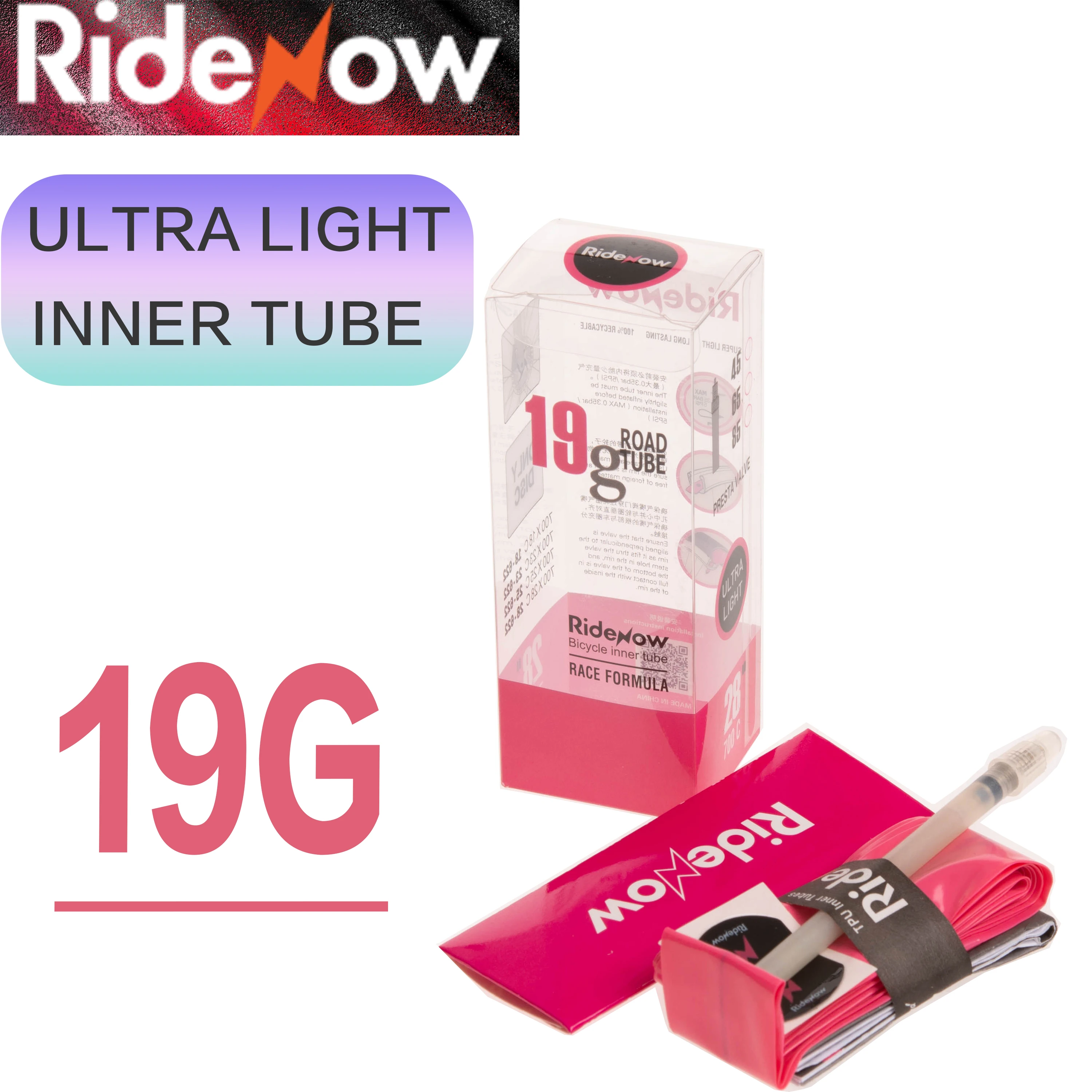 RideNow-TPU-Ultralight-Road-Bike-Inner-Tube-700x18c-28c-32c-47c-FV ...