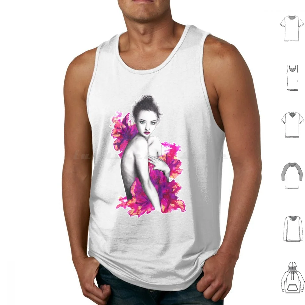 Blush Tank Tops Print Cotton Girl Woman Beauty Beautiful Feminine Girly ...